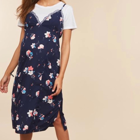 Motherhood Maternity | Dresses | Motherhood Lace Trim Maternity Slip ...